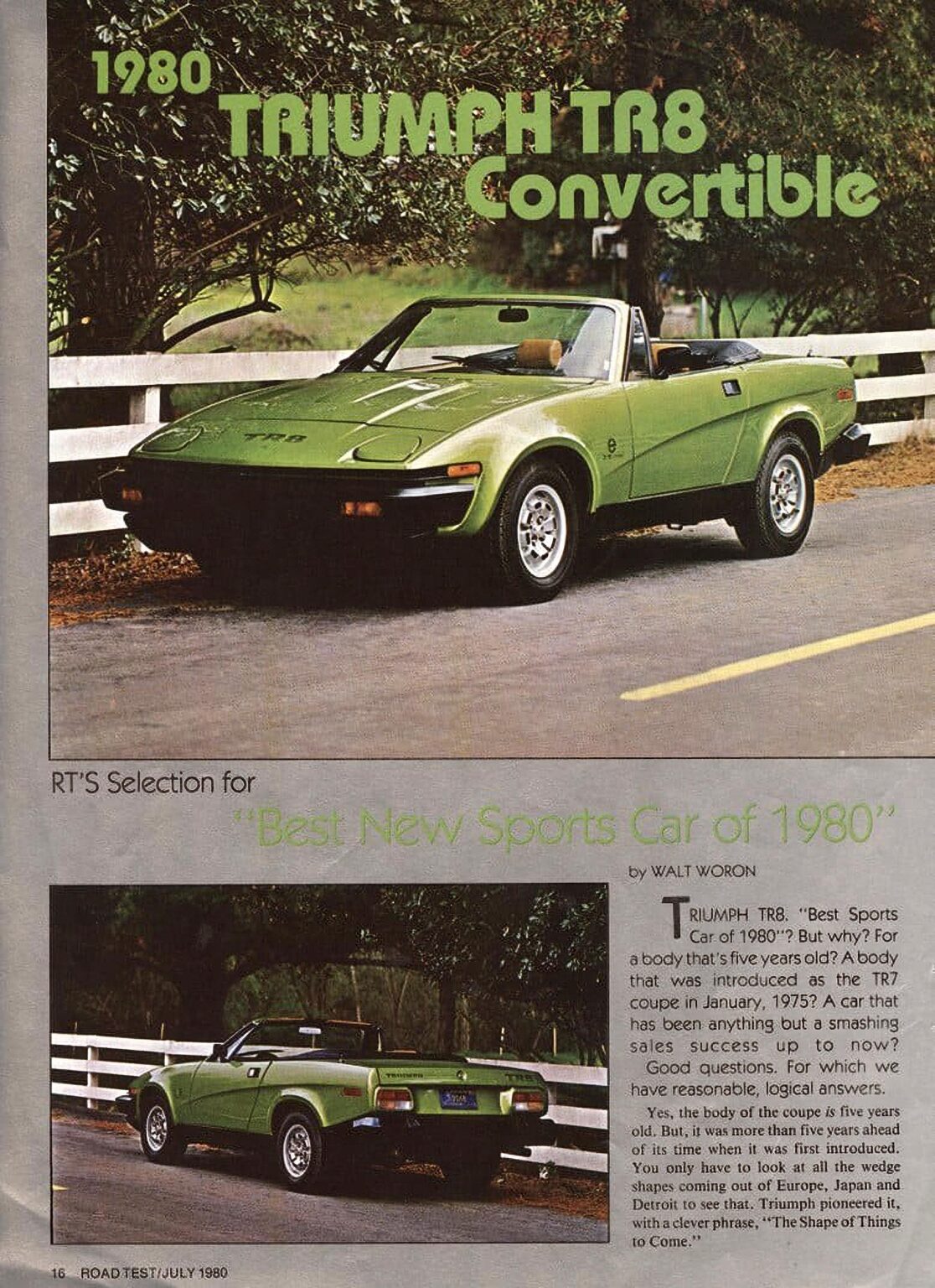 TR8 Press Articles and Cuttings - Triumph TR8